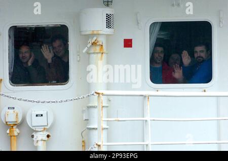 Canadian Coast Guard Crew From the CCGS Amundsen On a Zodiac Stock ...