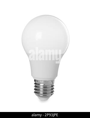 New modern light bulb isolated on white Stock Photo - Alamy