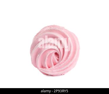 One delicious pink zephyr isolated on white Stock Photo - Alamy