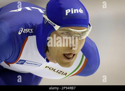 Enrico Fabris of Italy competes during the men's 1,500 meter race at ...