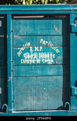 Painted lorry panel in Chiapa de Corzo in Mexico Stock Photo - Alamy