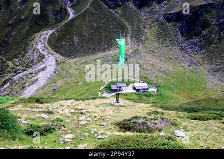 Alpine hut above Sellrain Stock Photo - Alamy