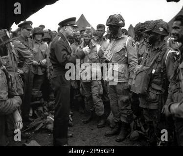 Gen. Dwight D. Eisenhower gives the order of the Day. "Full victory ...