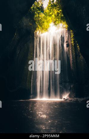 The Tukad Cepung Waterfall on Bali near Ubud, deserted Stock Photo - Alamy