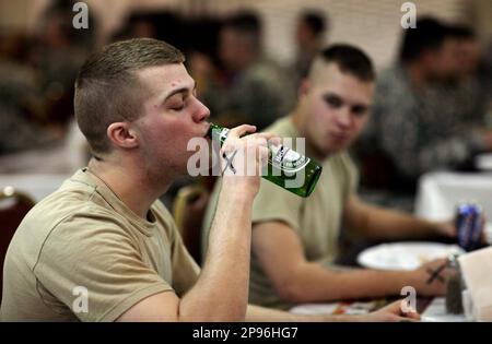 Soldiers from the American military gather together during World War ...