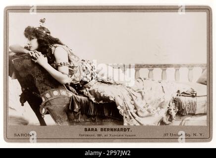 New York, New York: 1891 A portrait of Sarah Bernhardt by Napoleon ...
