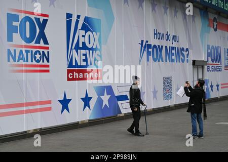 An exterior view of the Fox News Headquarters at the News Corporation ...