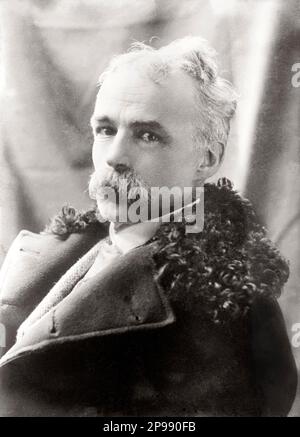 This portrait of Julian Hawthorne, an American author and the son of ...