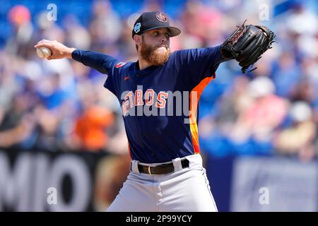 Houston Astros starting pitcher Shawn Dubin throws during the first ...