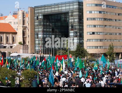 An anti United Nations demonstration around Ataturk Square is shown ...