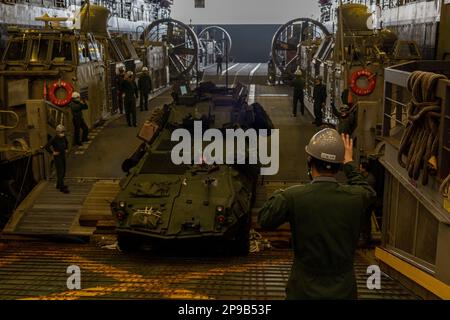 PHILIPPINE SEA (March 4, 2023) Marines assigned to the 31st Marine ...