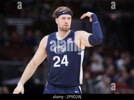 Penn State's Michael Henn reacts after getting called for a foul during ...