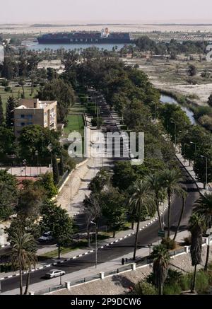 Ismailia ship going through Suez Canal, Egypt in 1979. (AP Photo Stock ...