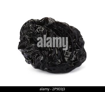 One sweet dried prune isolated on white Stock Photo - Alamy