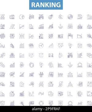 Ranking line icons signs set. Design collection of Ranking, Rank, Place ...