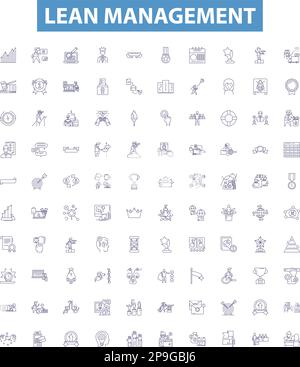 Lean Management vector line icons set. Lean, Management, Efficiency ...