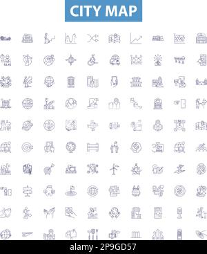 Cadastral map icon. Outline cadastral map vector icon color flat ...