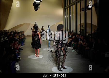 Lisbon, Portugal. 10th Mar, 2023. Models walk the runway during ...