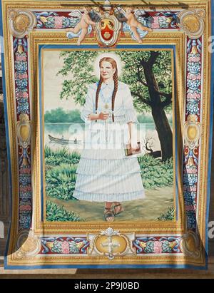 The tapestry depicting Sister Alphonsa of the Immaculate Conception, an ...