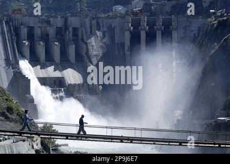 Baglihar dam on Chenab river, known as Baglihar Hydroelectric Power ...