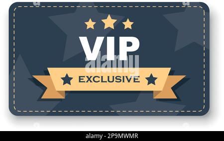 VIP badges icon in flat style. Exclusive badge vector illustration on ...