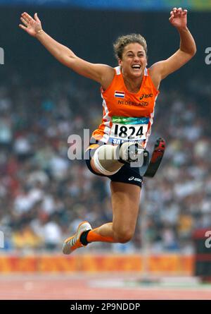 Netherland's Annette Roozen during the Women's 100m T42 Final Stock ...
