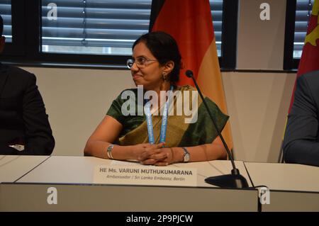 Berlin, Germany - March 8, 2023 - Sri Lanka press conference during The ...