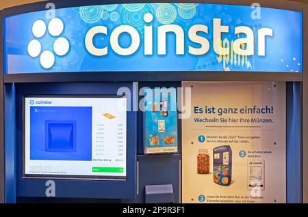 Viersen, Germany - March 1. 2023: Coinstar coin cashing machine for ...