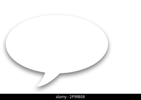 Blank speech bubble in an 2d- illustration Stock Photo - Alamy