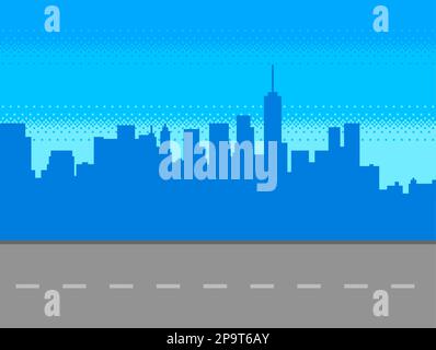 8 bit pixel art race game, top view of racing track, cars and equipment ...