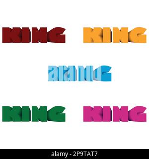 King Queen Text Effect Stock Vector Image & Art - Alamy