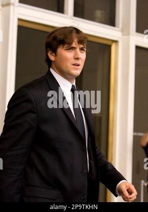 Luke Russert, son of the late Tim Russert, leaves the Kennedy Center ...