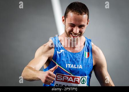 Samuele CECCARELLI of Italy 60m Men Final during the European Athletics ...