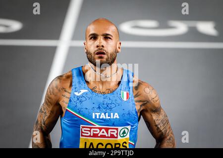 JACOBS Lamont Marcell of Italy reacts after winning Athletics men's ...