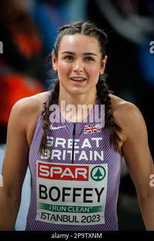 Istanbul, Turkey, 4 March 2023. Isabelle Boffey of Great Britain reacts ...