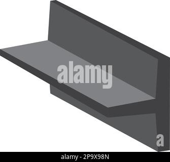steel metallurgical beam profile symbol vector icon illustration Stock ...