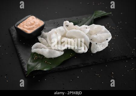 Rice chips. Traditional Japanese food Stock Photo - Alamy