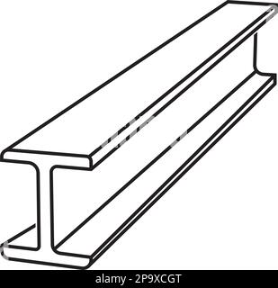 steel metallurgical beam profile symbol vector icon illustration Stock ...