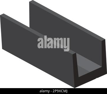steel metallurgical beam profile symbol vector icon illustration Stock ...
