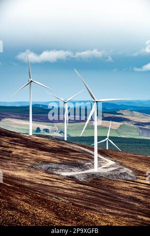 Windfarms in the UK Dorenell Windfarm Stock Photo - Alamy