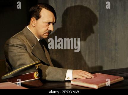 A wax figure of former German dictator Adolf Hitler is displayed, at ...