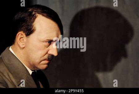 A wax figure of former German dictator Adolf Hitler is displayed, at ...
