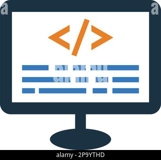 Coding, html, programming icon. Beautiful design and fully editable ...