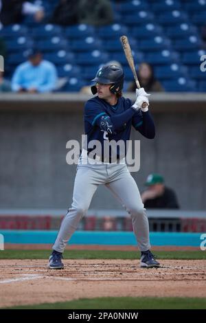 Jac Croom (6) of the UNCW Seahawks at bat against the Charlotte 49ers ...