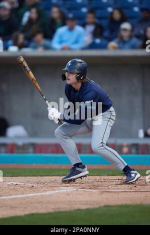 Jac Croom (6) of the UNCW Seahawks at bat against the Charlotte 49ers ...