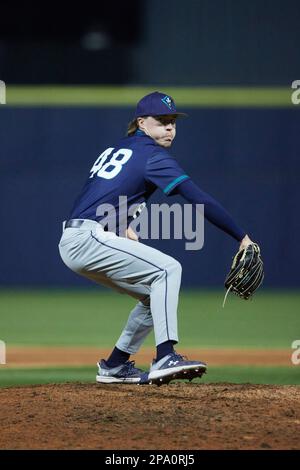 UNCW Seahawks relief pitcher Luke Craig (48) in action against the ...