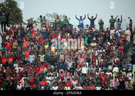 Spectators during Bangladesh-England 1st T20I match of three match ...