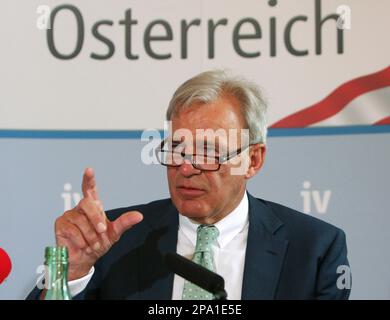 Der wiedergewaehlte Praesident der Industriellenvereinigung Veit Sorger ...