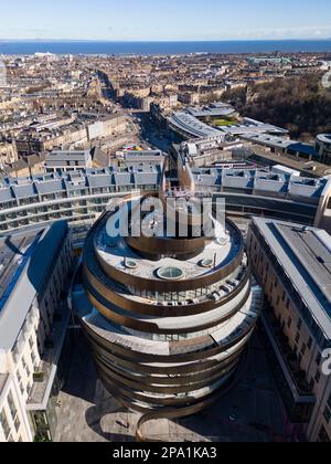 Aerial view of St James Quarter and skyline of Edinburgh, Scotland, UK ...
