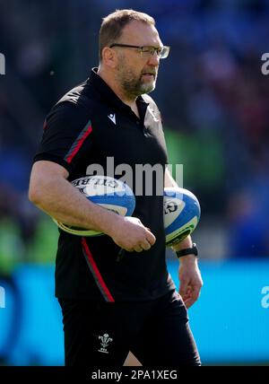 Wales forwards coach Jonathan Humphreys (left) and scrum coach Adam ...